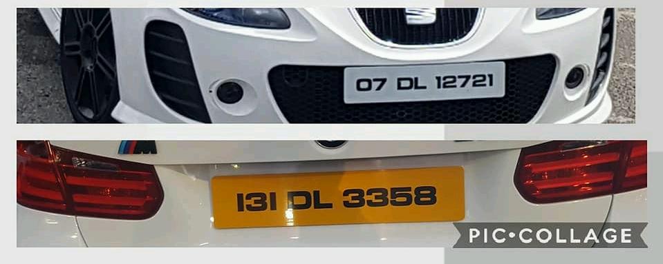 Donegal Style Number Plate 1 white 1 yellow